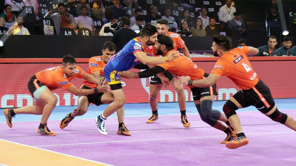 U.P. Yoddhas vs U Mumba in match 102 of Pro Kabaddi Season 10