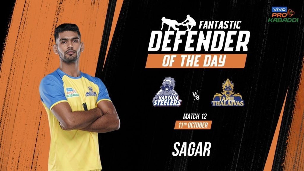 Defender of the Day: Sagar leads from the front | October 11 | vivo Pro ...