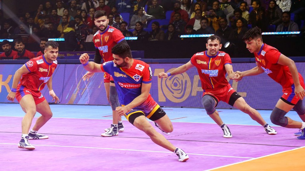Dabang Delhi K.C. vs U.P. Yoddhas in match 92 of Pro Kabaddi Season 10