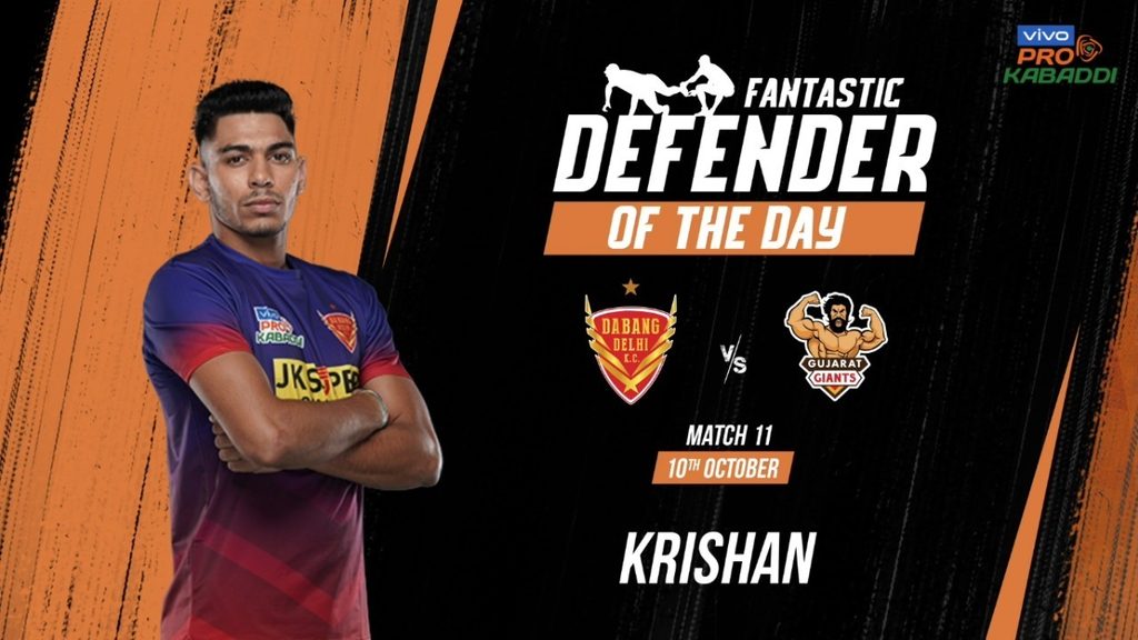 Defender of the Day: Krishan (Dabang Delhi K.C.) | October 10 | vivo ...
