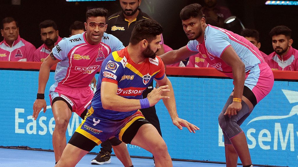 U.P. Yoddhas vs Jaipur Pink Panthers in match 117 of Pro Kabaddi Season 10