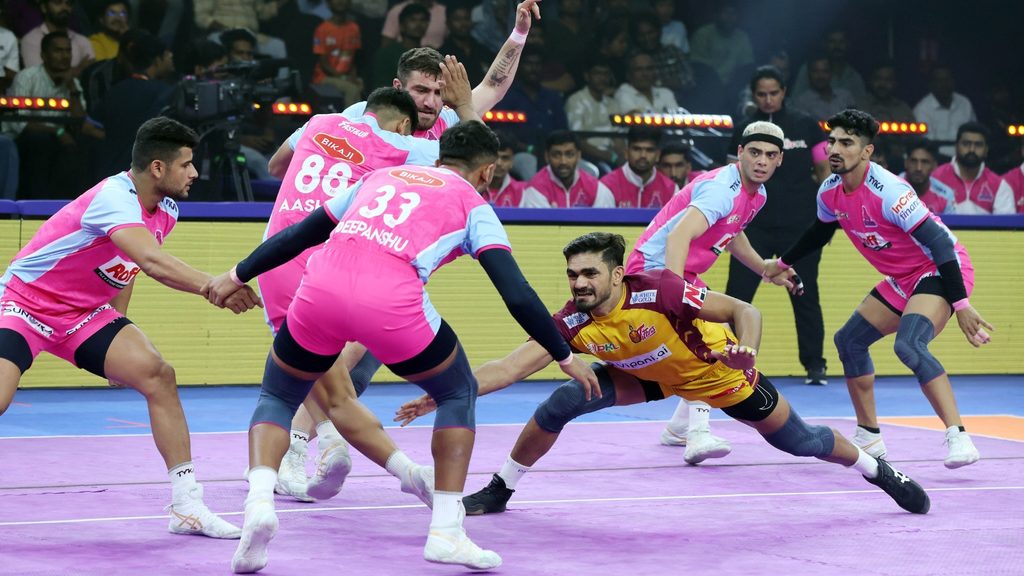 Telugu Titans stun Jaipur Pink Panthers to clinch first win of PKL Season 12