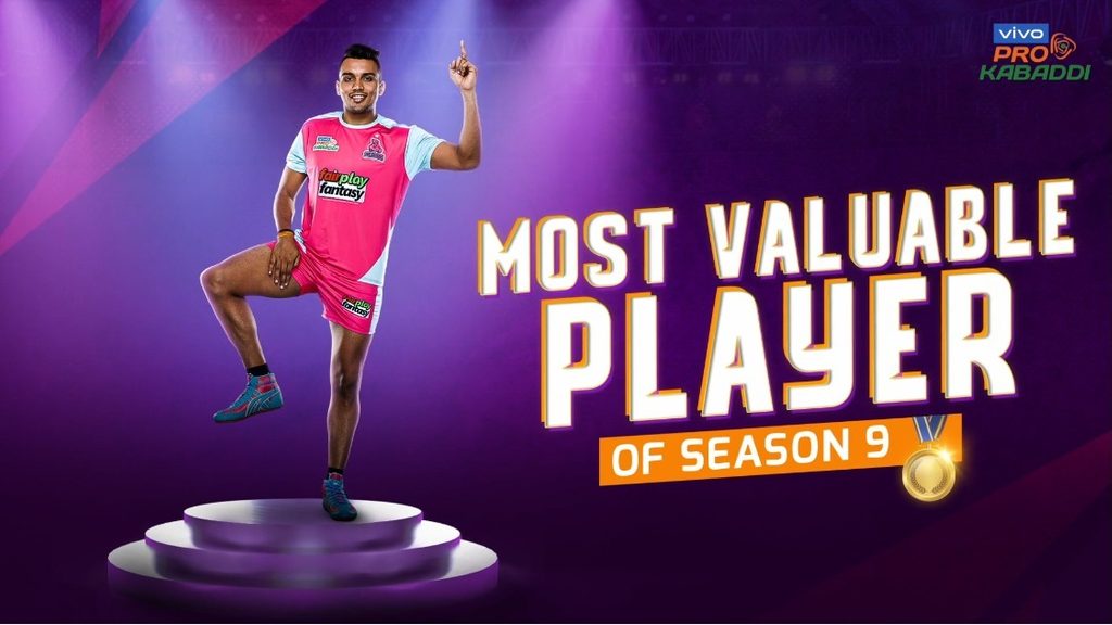 Most Valuable Player of the Season: Arjun Deshwal (Jaipur Pink Panthers ...